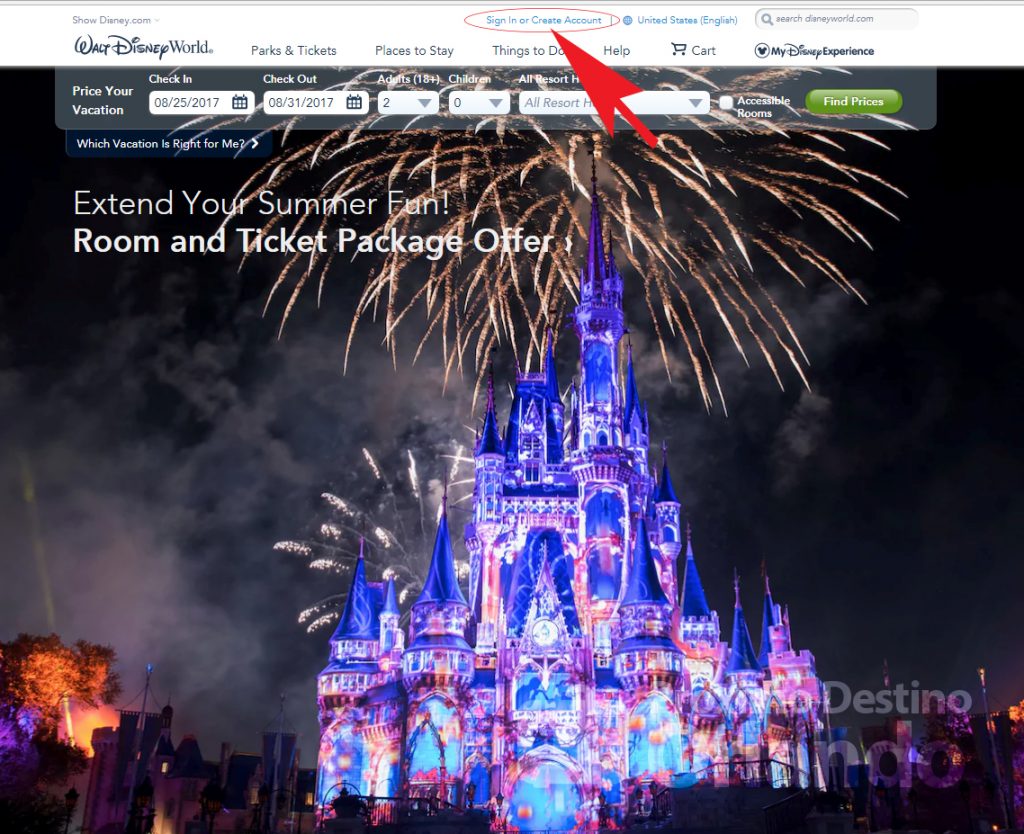 Como vincular ingressos Disney (e-ticket) no My Disney Experience?