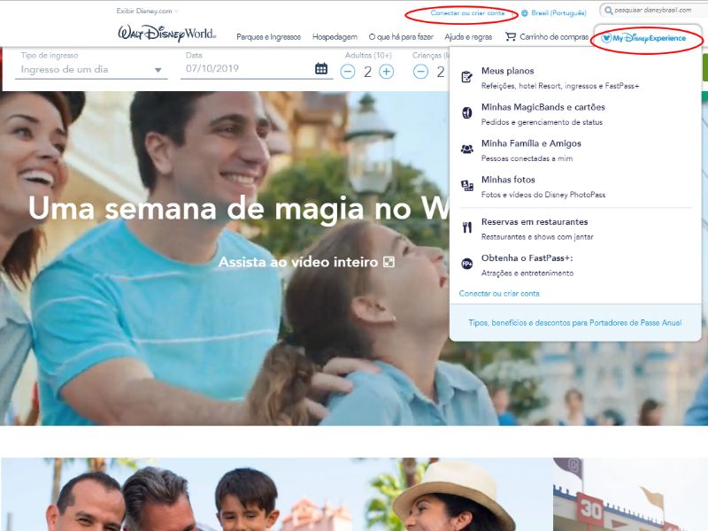 Como criar uma conta no My Disney Experience?